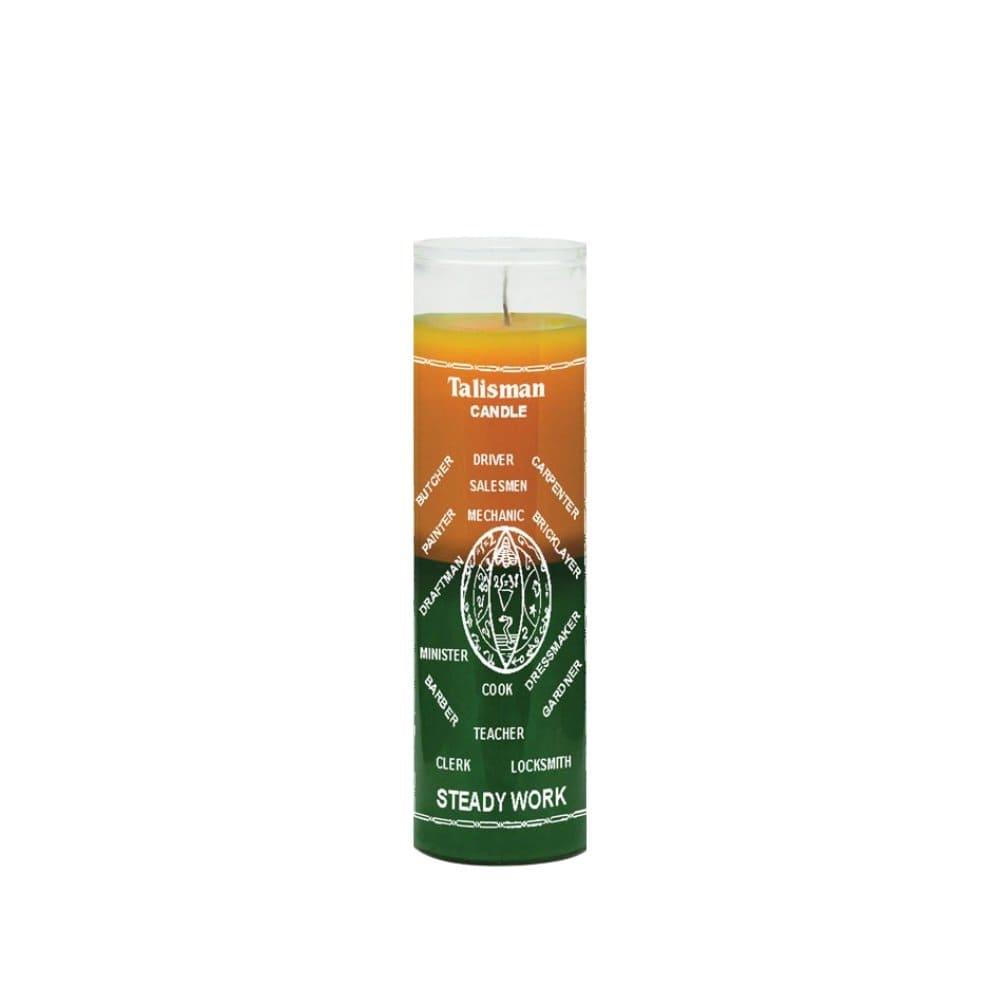 Steady Work Candle Gold/Green- Trabajo Fijo Veladora – Shop Cosmic Healing